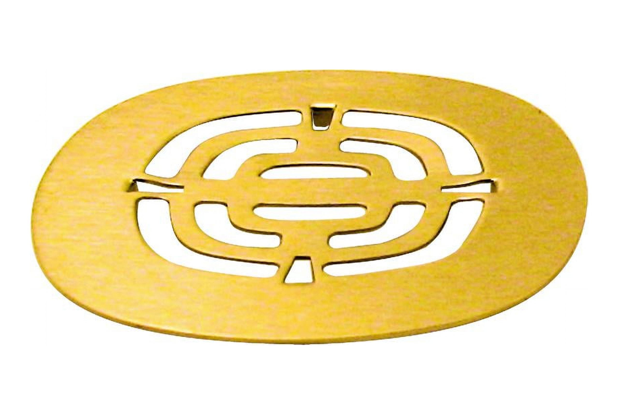 D316-03 4-1/2" OD Brass Snap-in Shower Grid Drain Cover, Polished Brass ...
