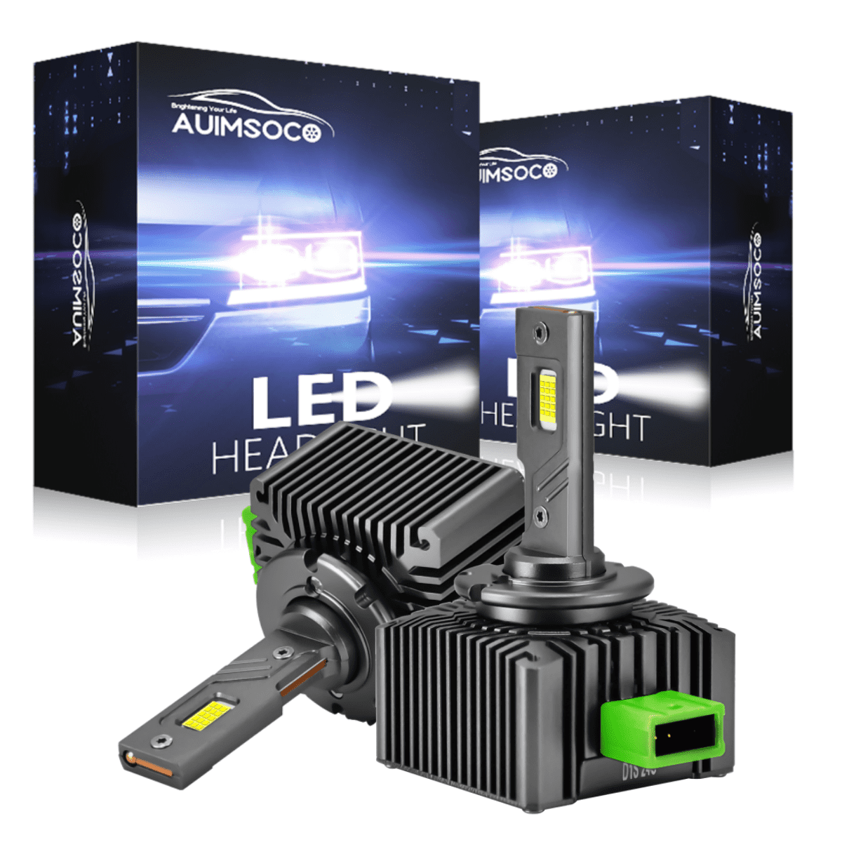 D3S D3R LED Headlight Bulbs, 10000Lumens 100W 6000K White 500% Brightness, Xenon HID Replacement ...