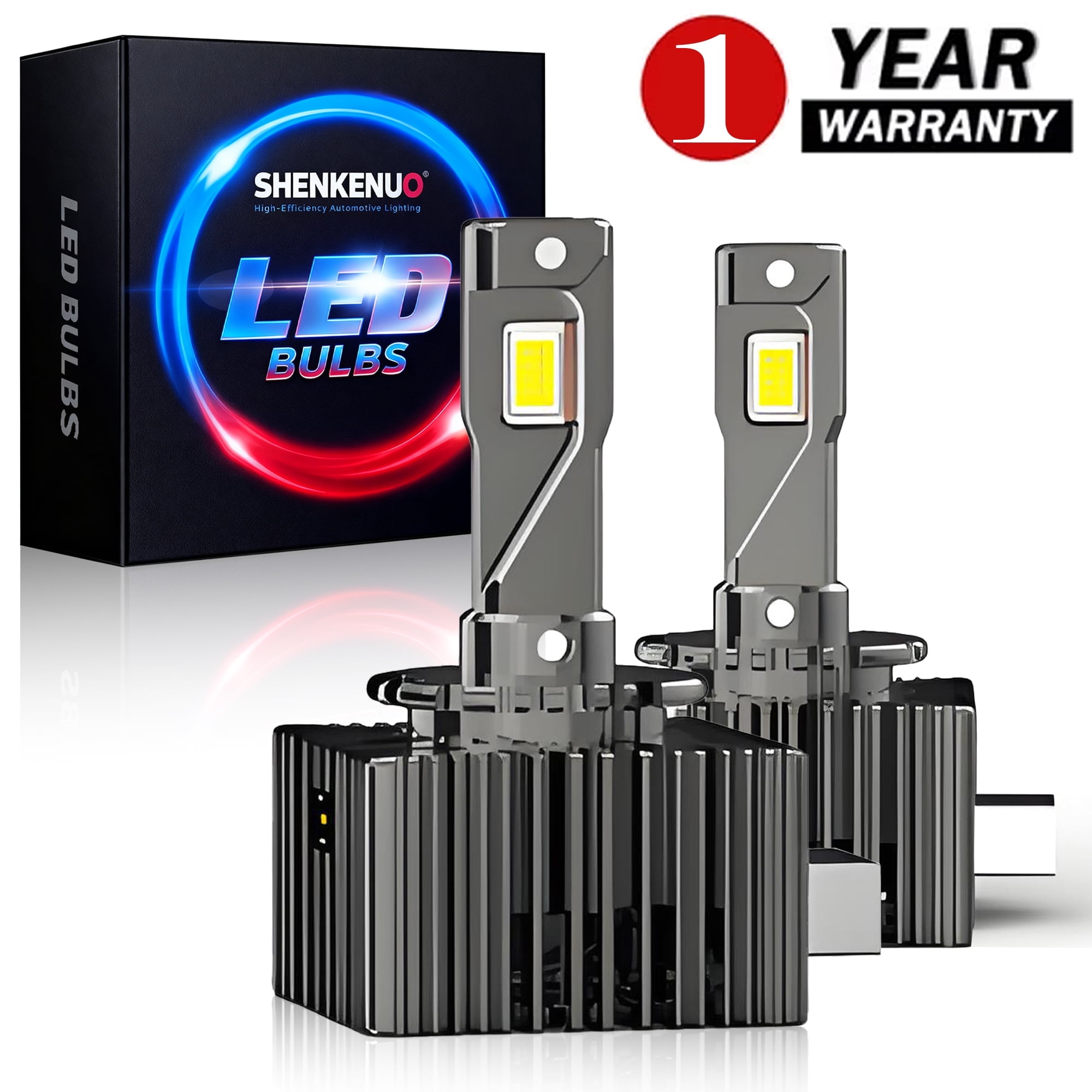 D3S D3R LED Headlight Super Bright Bulbs Kit 6500K White 40000LM High ...