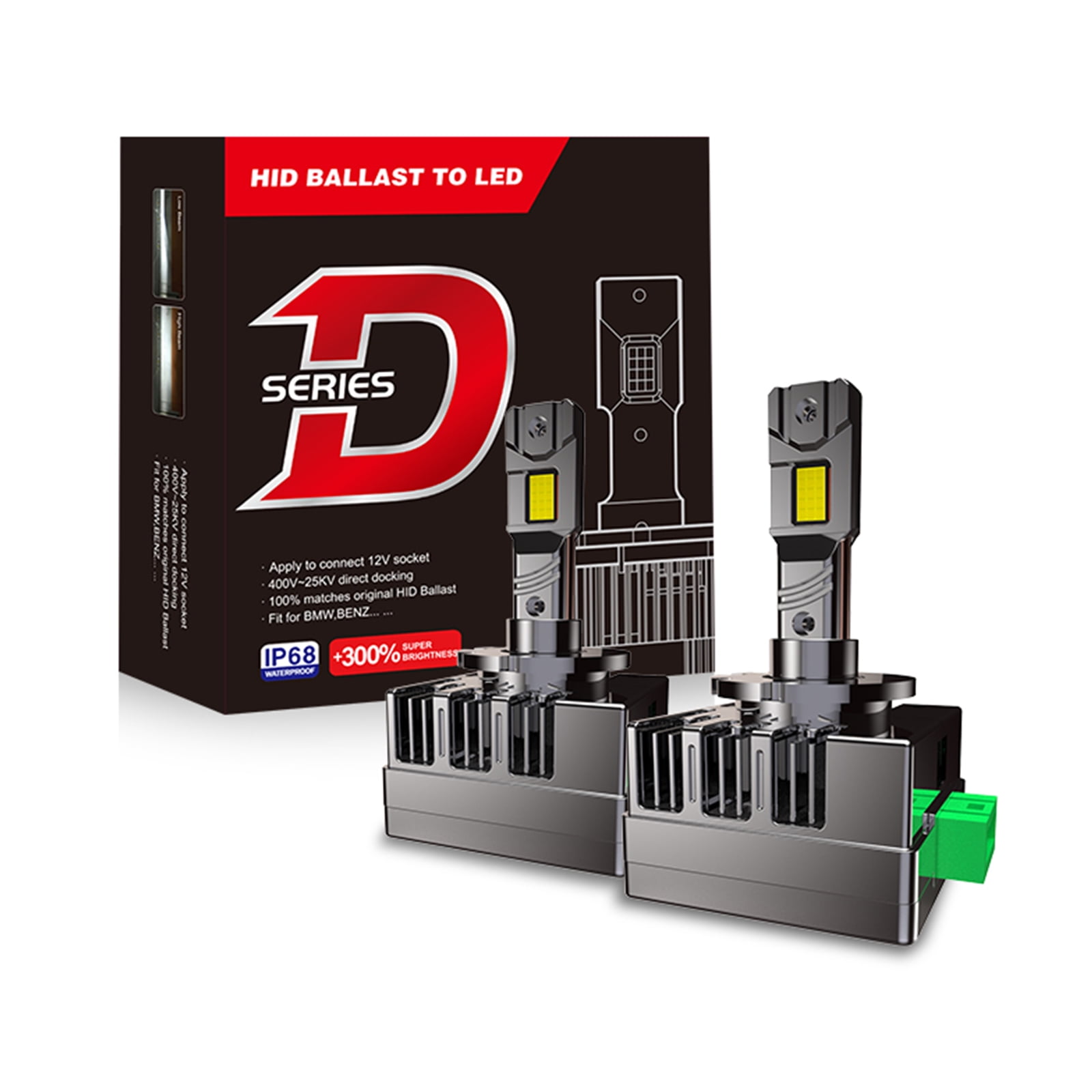 D3S LED Bulb Super Bright High Beam Low Beam 90W, Voltage 12V, Color ...