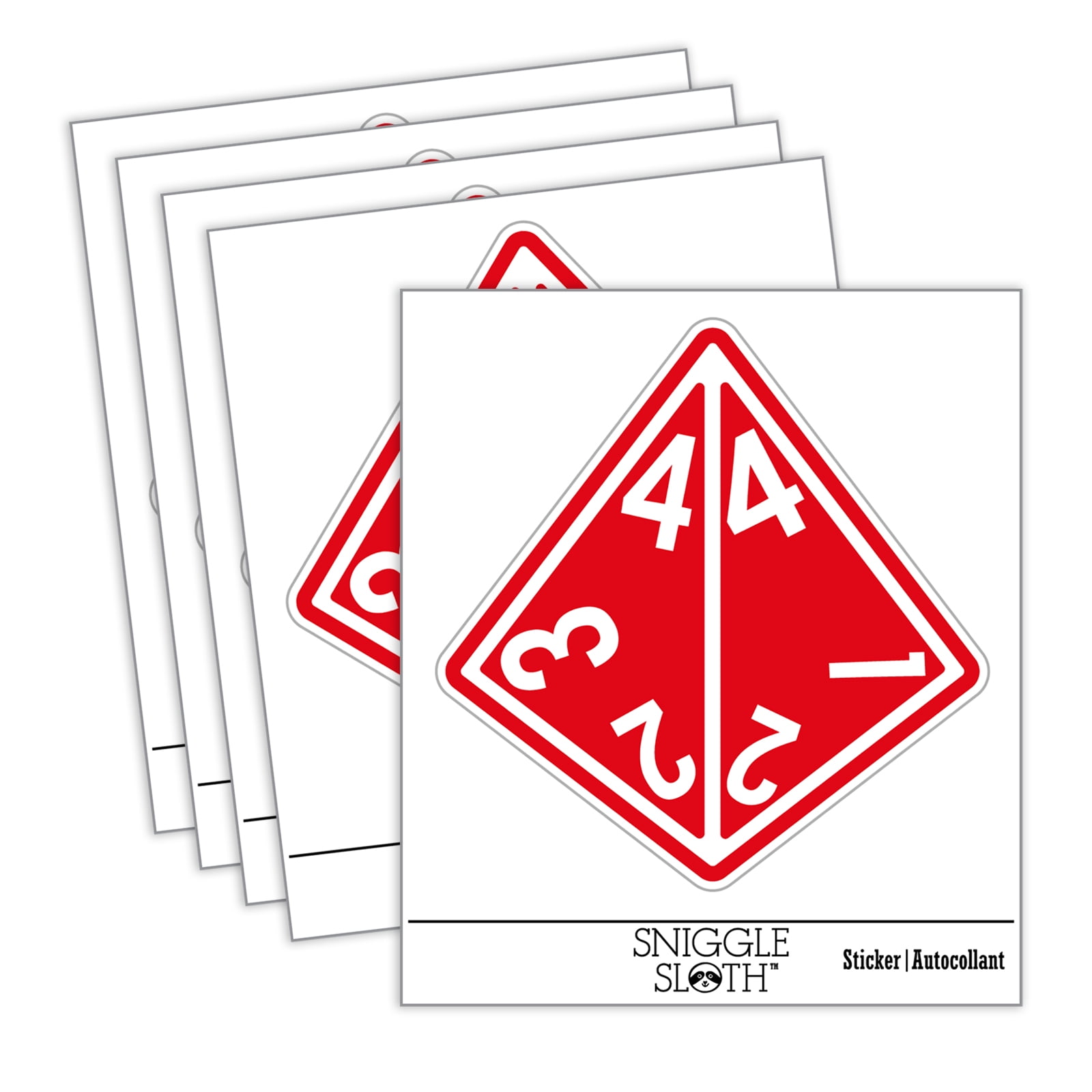 D4 4 Sided Gaming Gamer Dice Critical Role Car Window Bumper Water ...