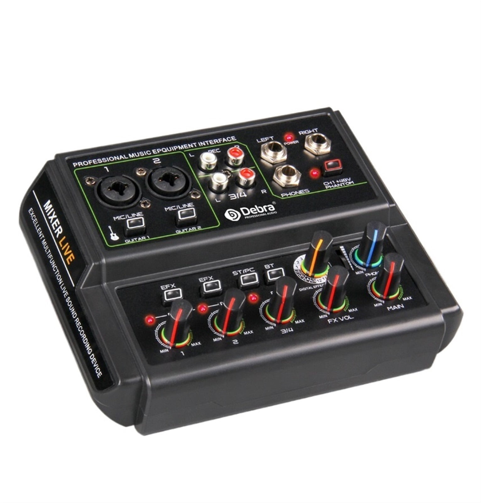 D4-Live 4 Channel Audio Interface Sound Card With , +48v Phantom Power ...