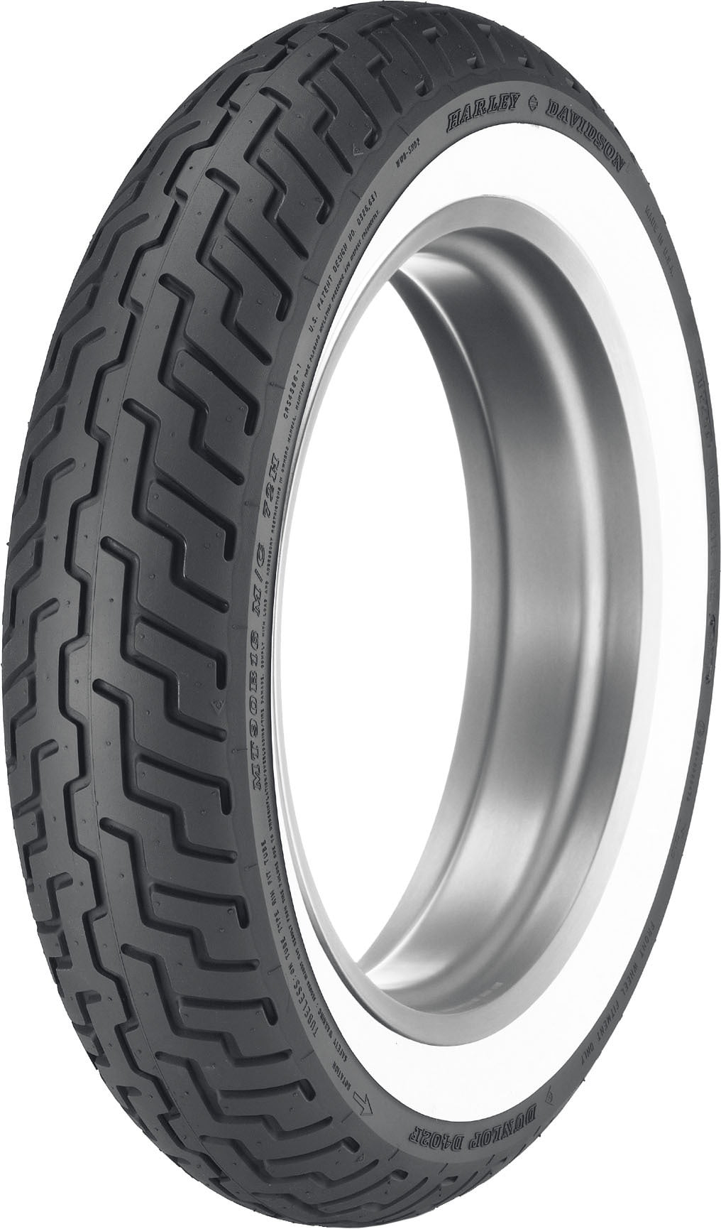 D402 Front Tire MT90B16 130/90-16 72H TL Wide White Wall Motorcycle ...