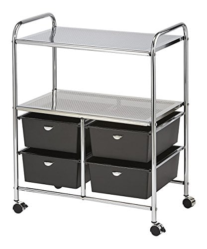 D4B Heavy-Duty Metal Framed Work Cart with Storage Drawers for ...