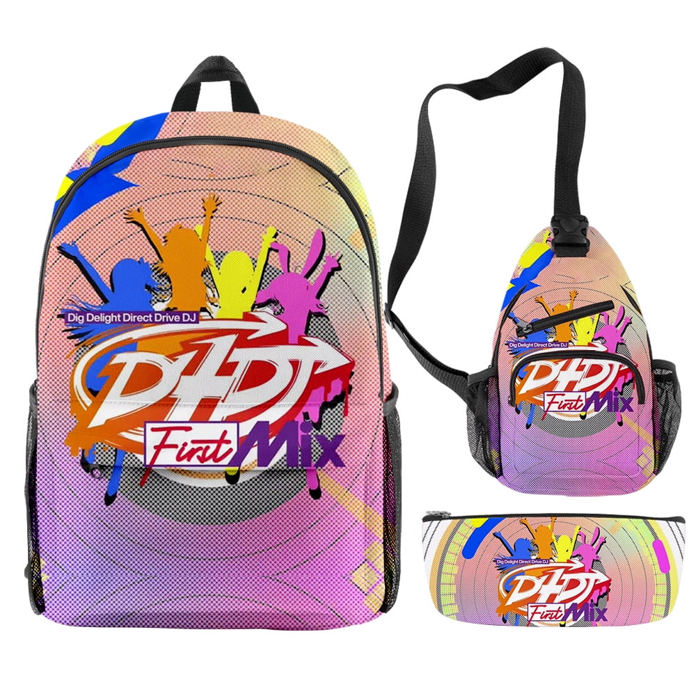 D4DJ All Mix Merch Backpacks 3 Piece Sets Crossbody Bag Pencil Case ...