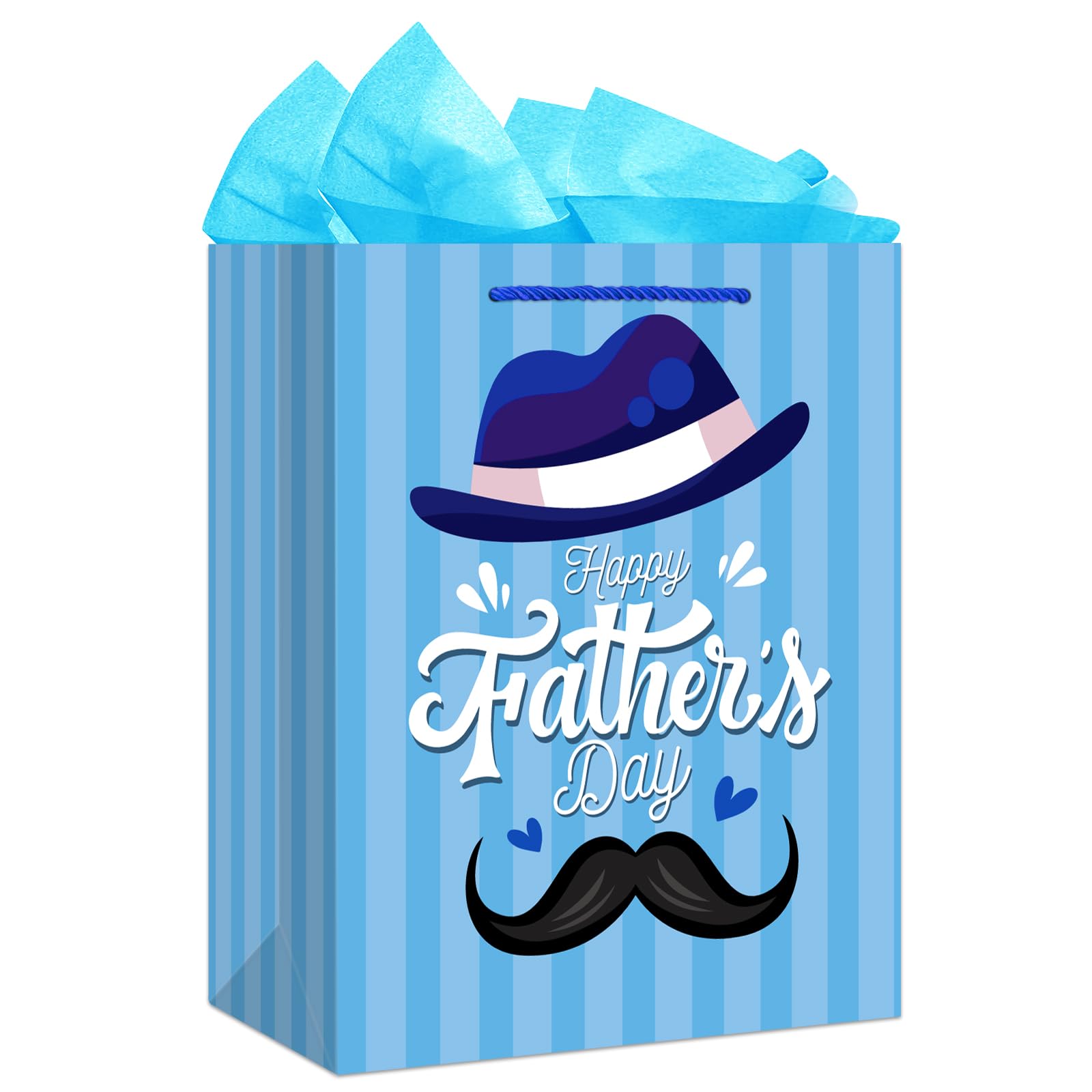 D4DREAM Fathers Gift DHF10 Bag 11.5" Happy Father's Gift Bags with ...
