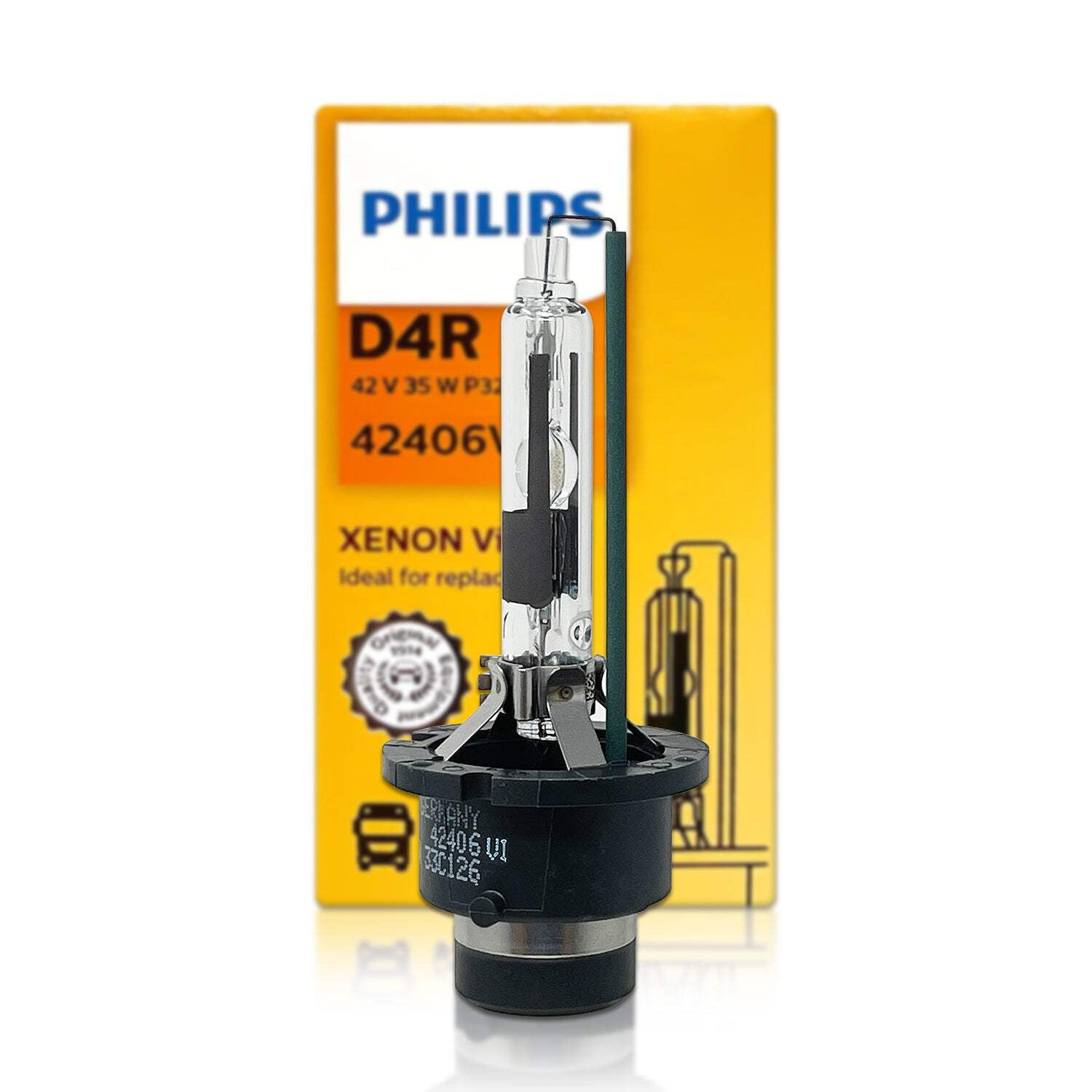 D4R: Philips Vision 42406VIC1 OEM Standard HID Xenon Bulb w/ COA Label ...