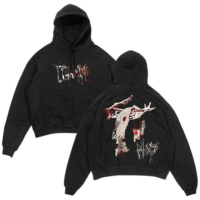 D4vd Hoodie It4mi Logo 2023 Petals to Thorns Tour Merch Long Sleeve ...