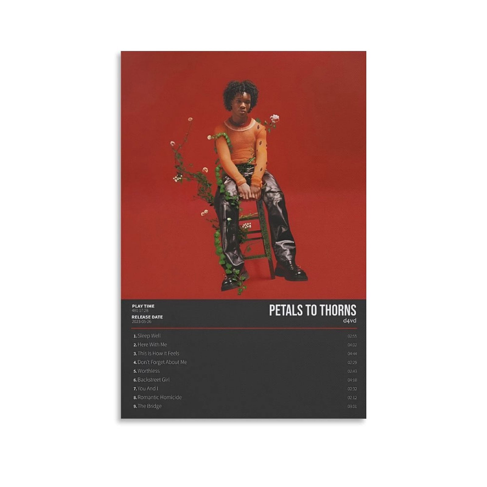 D4vd Posters Songwriter Singer Print Photo Art Painting Canvas Poster ...