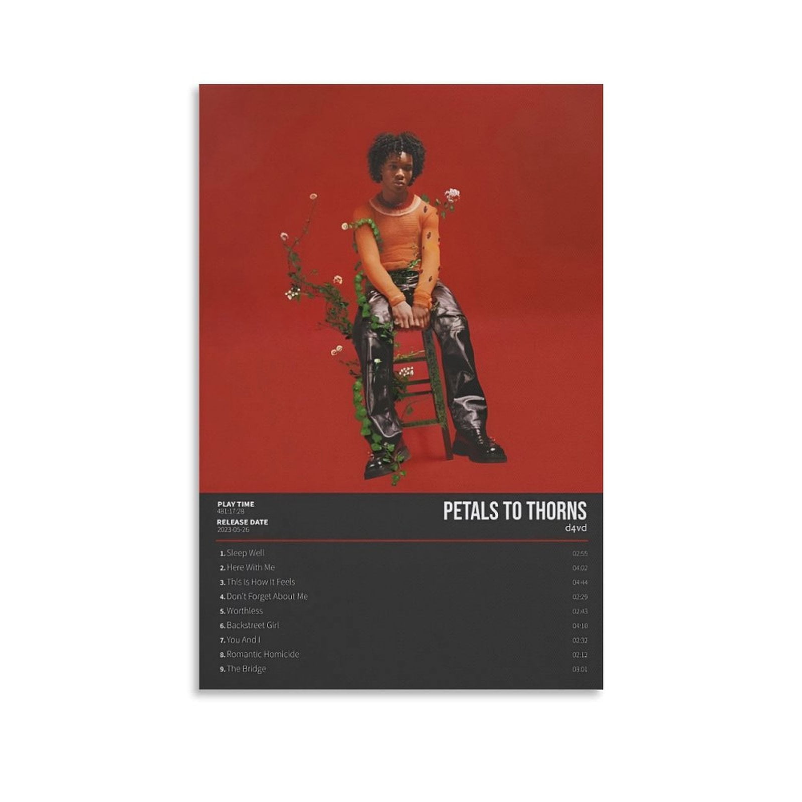 D4vd Posters Songwriter Singer Print Photo Art Painting Canvas Poster ...