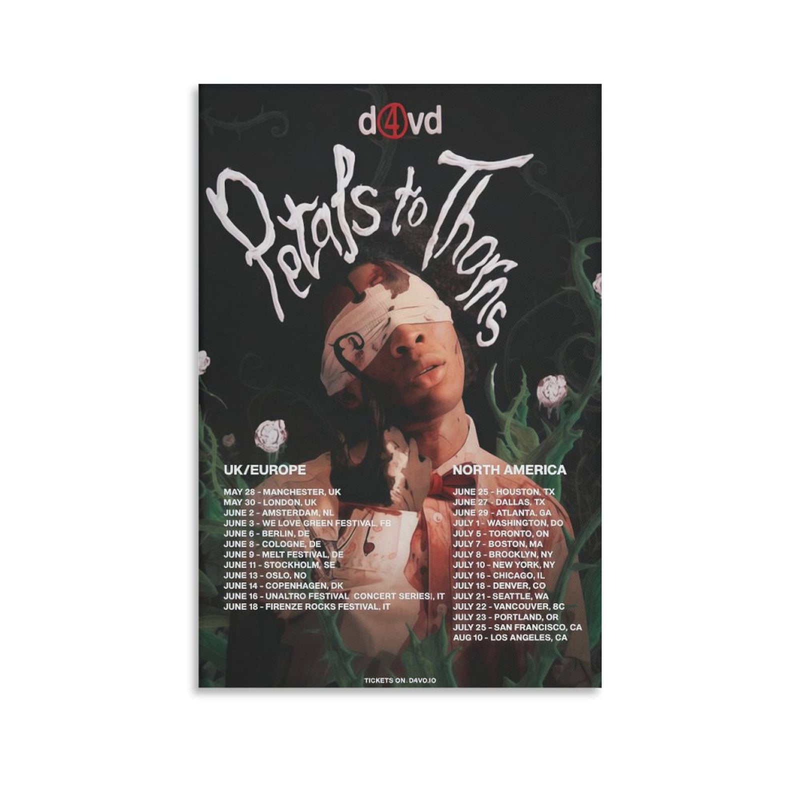 D4vd Posters Songwriter Singer Print Photo Art Painting Canvas Poster ...