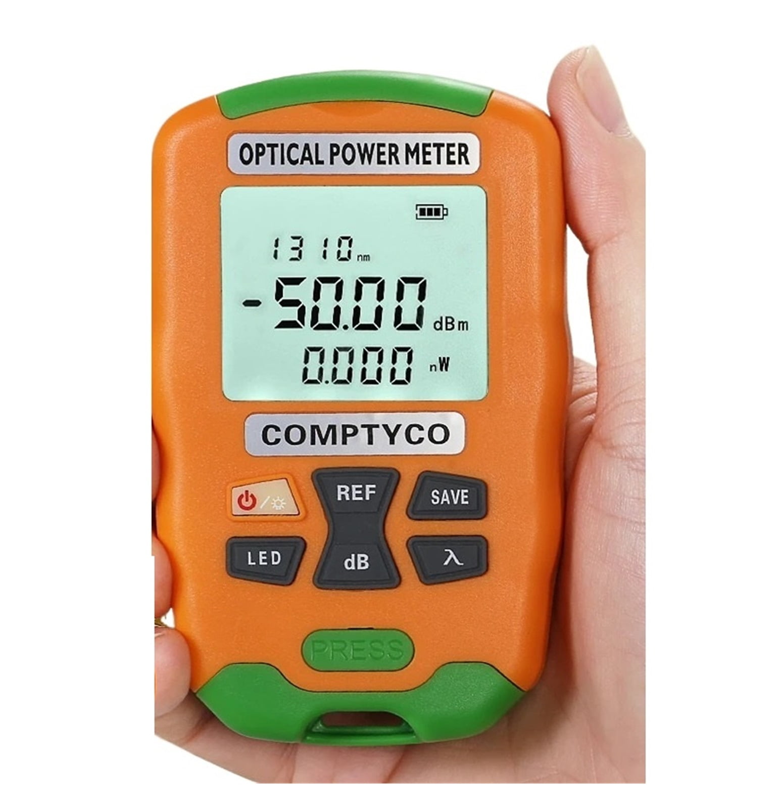 D5/D7 Handheld Mini 2 In 1 Optical Power Meter OPM Optical Fiber Tester ...
