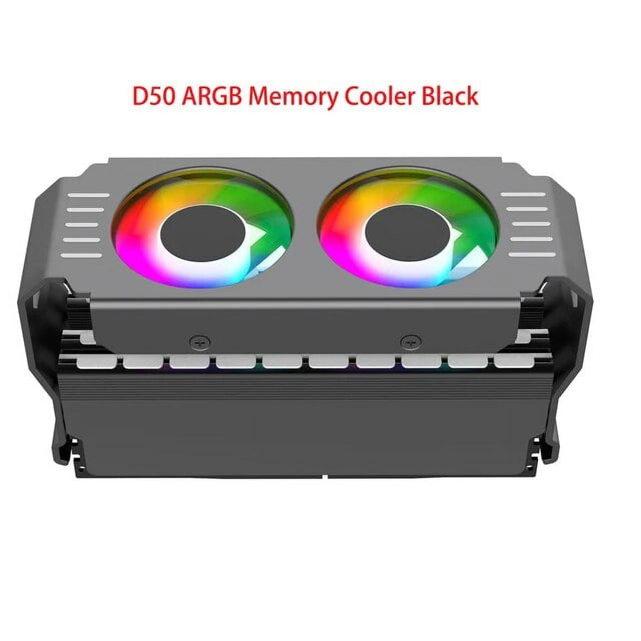 D50 ARGB Memory Cooler For DDR2/DDR3/DDR4/DDR5 Memory Heat Sink 1000-4500RPM RAM Heatsink Cooler ...