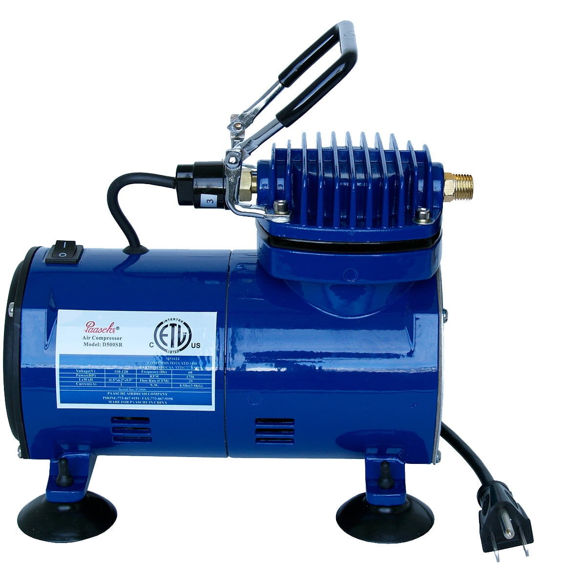 D500 Paasche Oilless Piston Airbrush Compressor w/Auto Shutoff ...