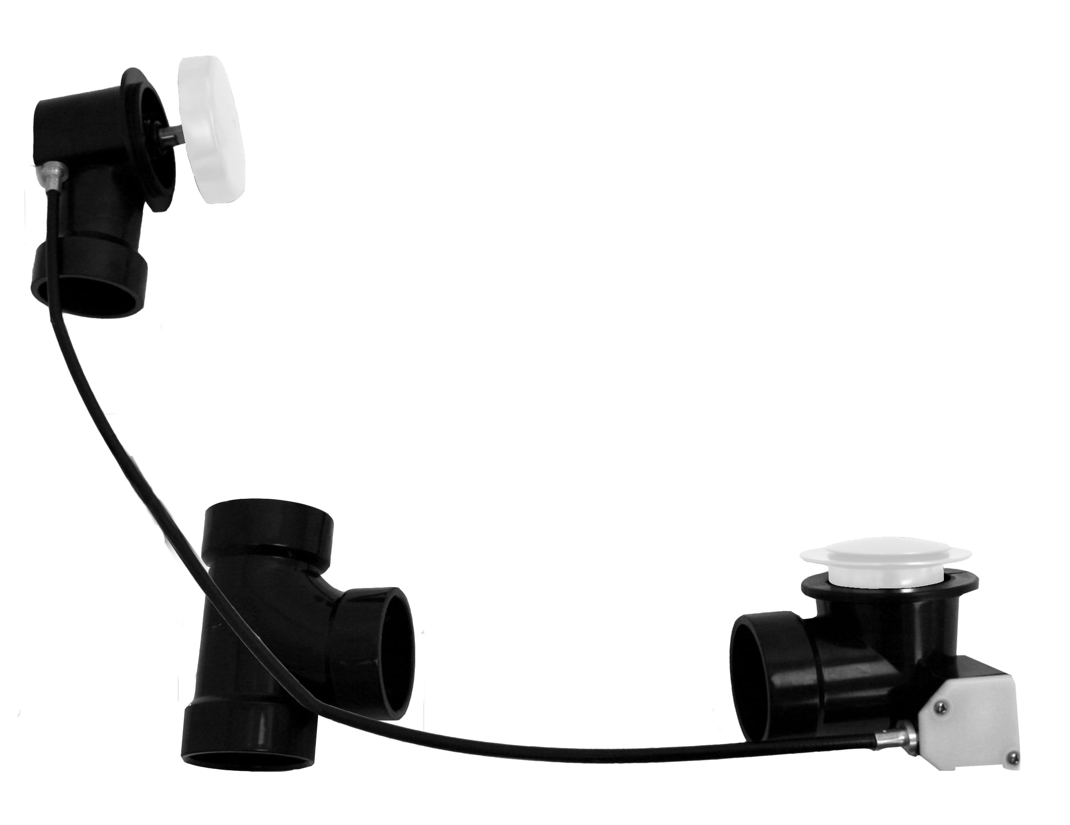Westbrass 27" Cable Drive Pop-Up Bathtub Drain with Rotary Overflow ...