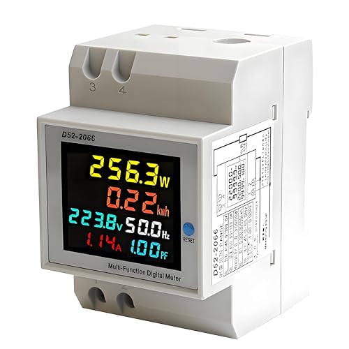 D52-2066 Single Phase Energy Meter with LCD Display Din Rail ...