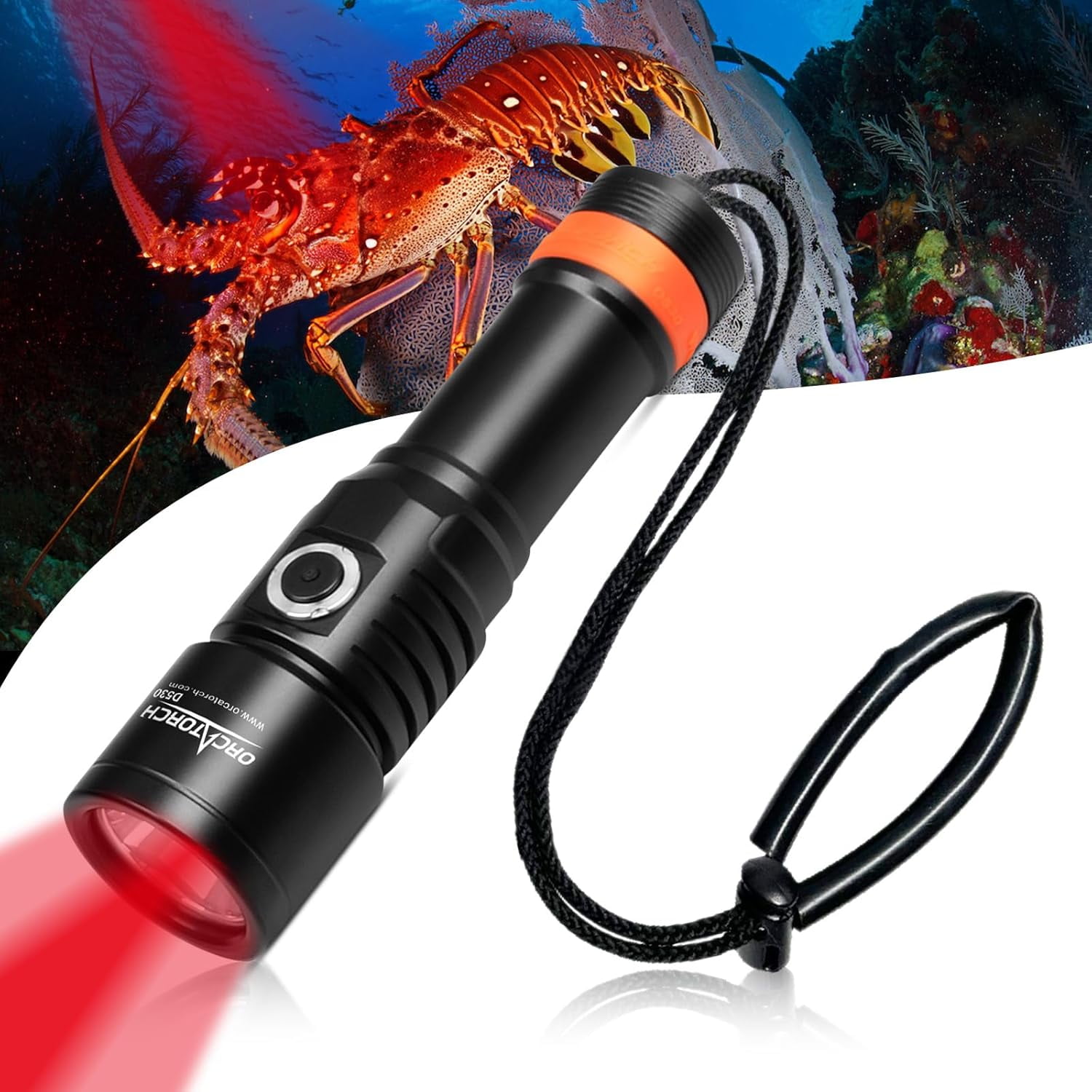 D530 Scuba Dive Light, 1300 Lumens, 8 Degrees Narrow Beam Angle ...
