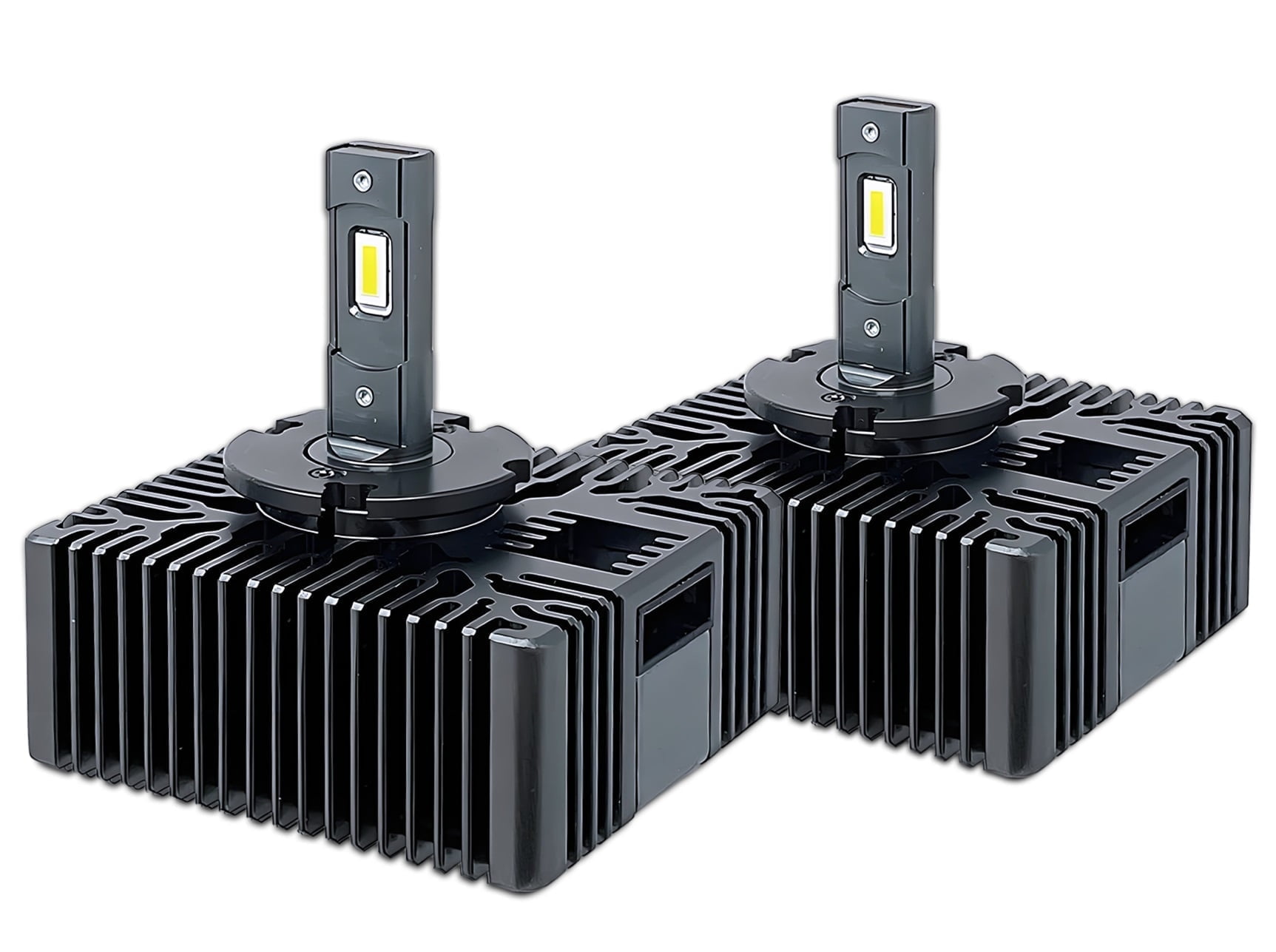 D5S LED Headlight Bulbs 20000Lm 6000K White Light 70W Built-in Fan Plug ...