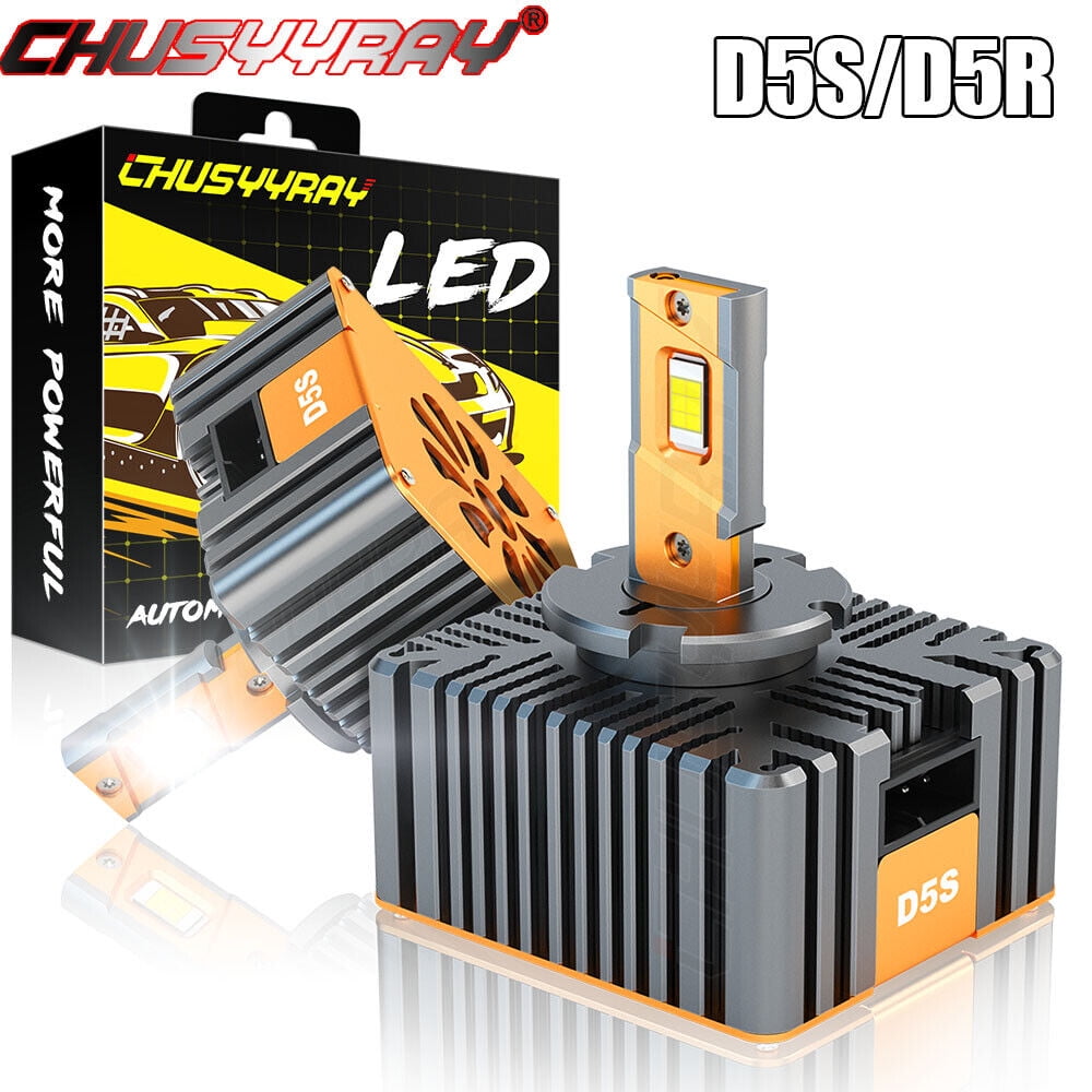 D5S Xenon Led Bulbs 6000K Bright White Replace Low/High Beam LED ...