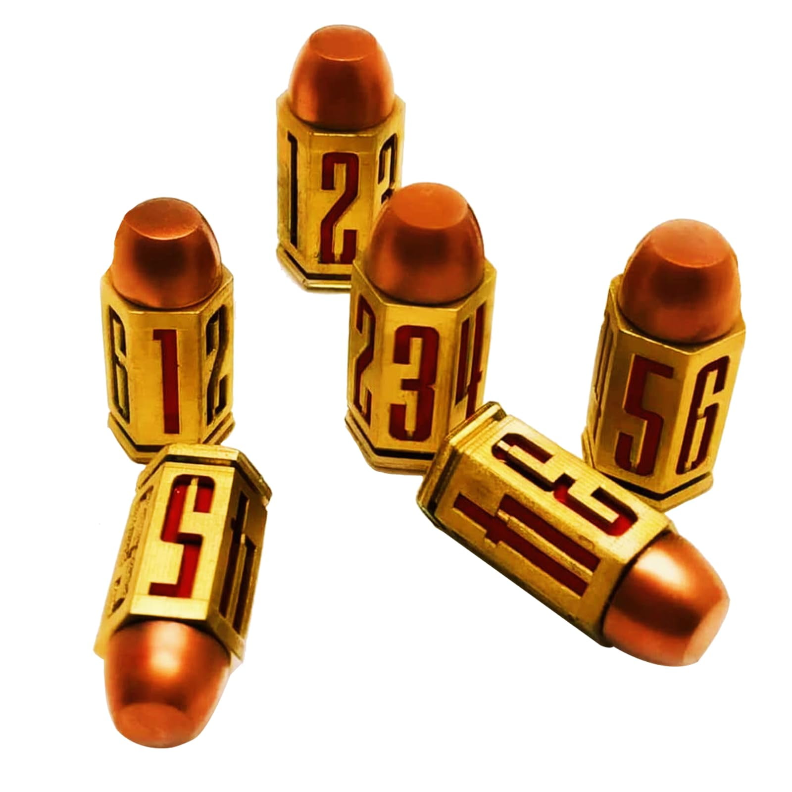 D6 Bullet Dice Set, 6PCS Metal BSL1 Bullet Dice for Tables Board Game ...