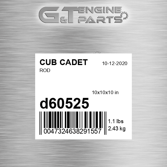 D60525 ROD fits CUB CADET (New OEM) - Walmart.com