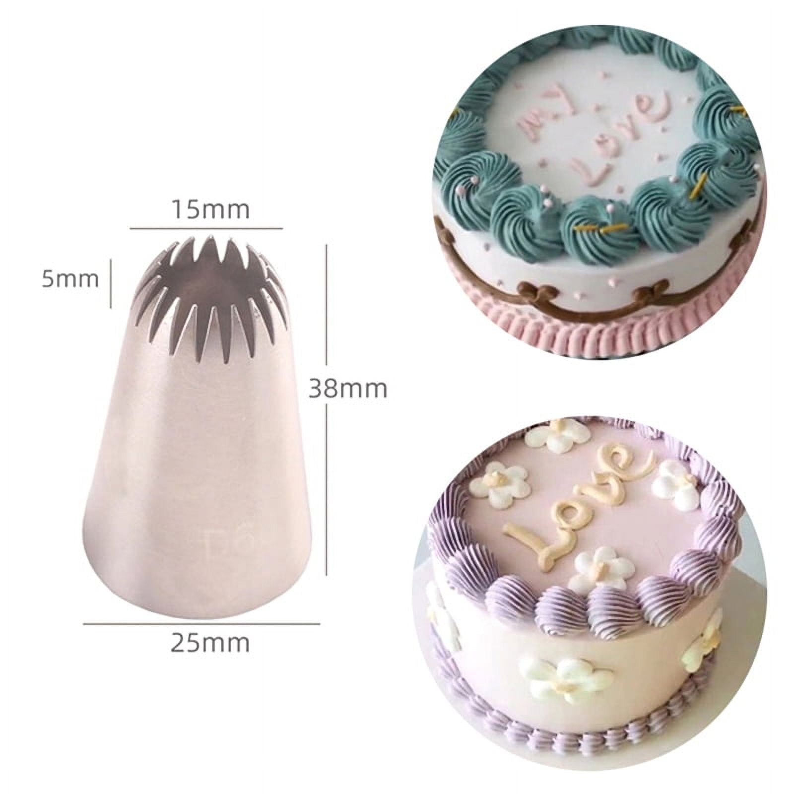 D66 #18 Open Star Icing Nozzle Piping Tip Stainless Steel Cake ...
