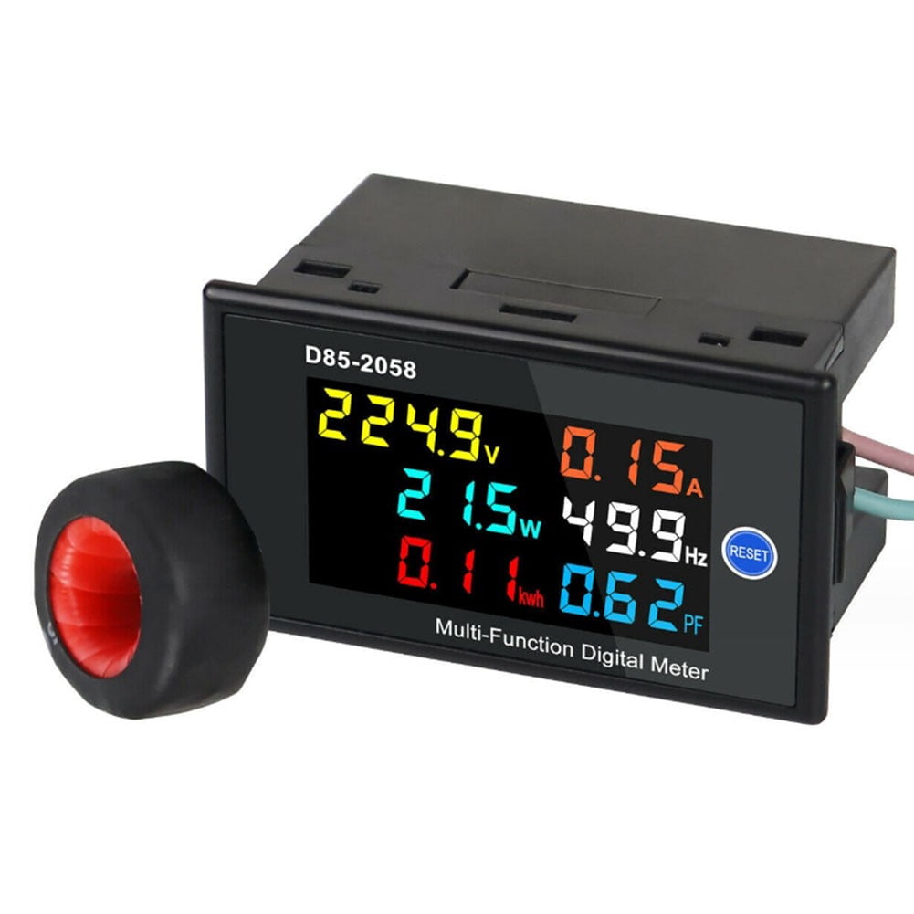 D85-2058 Digital Voltage/Current Meter Single-Phase Ac Power Factor ...
