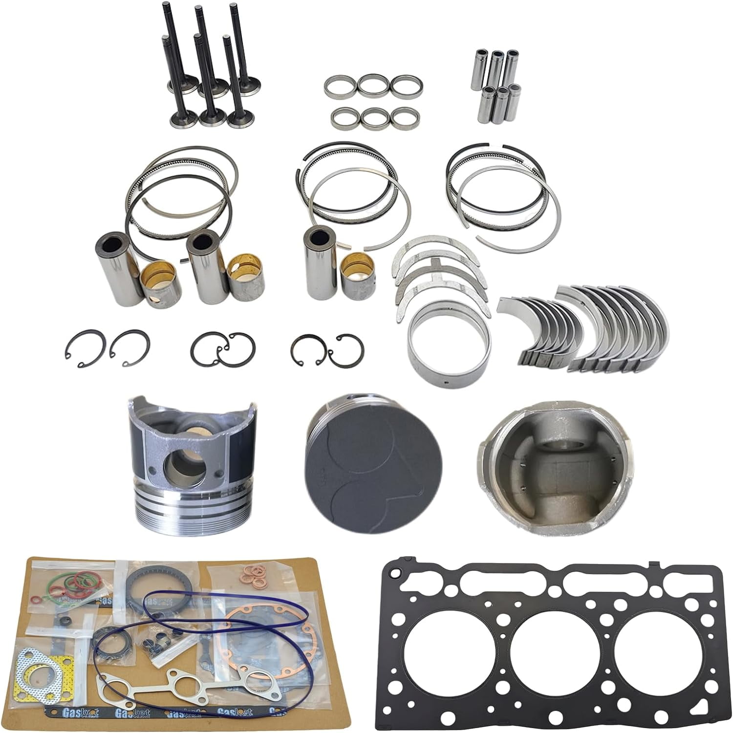 D905 Engine Overhaul Rebuild Kit (No cylinder liner) For Kubota D905 ...