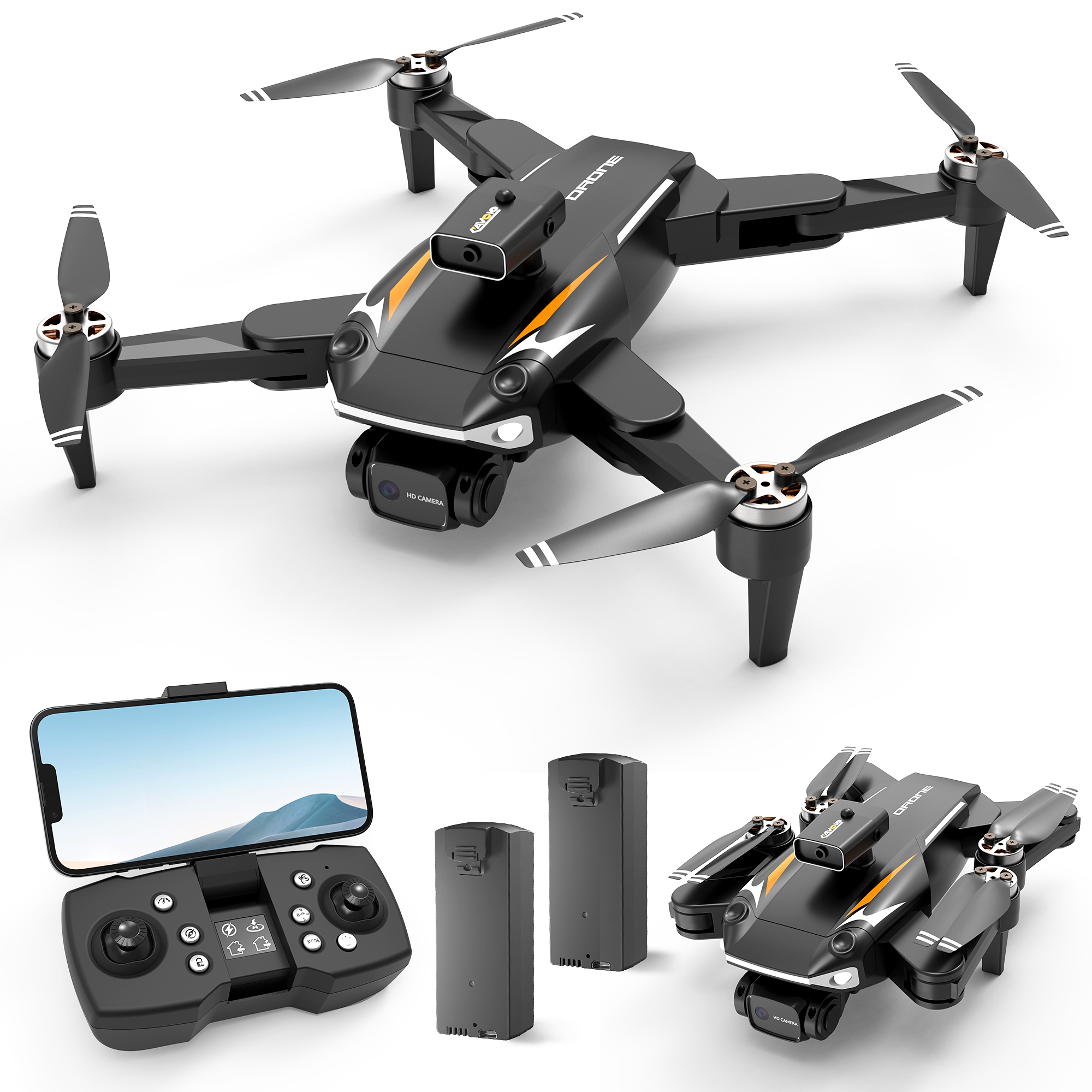 Beantech Foldable GPS Drone with 4K UHD EIS Camera for Adults, 5G ...