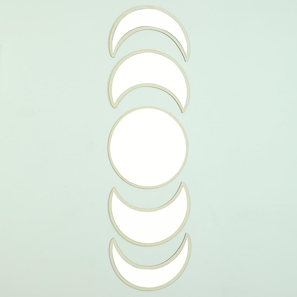 DA BOOM Scandinavian Natural Decor Acrylic Moonphase Mirrors, Moon ...
