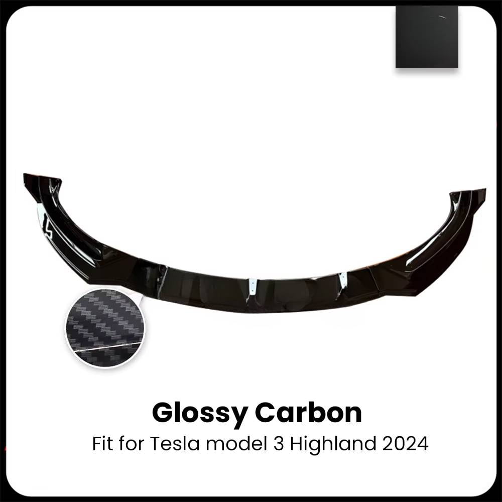 DA Style for Model 3 Highland Front Bumper Lip Guard Front Spoiler ...