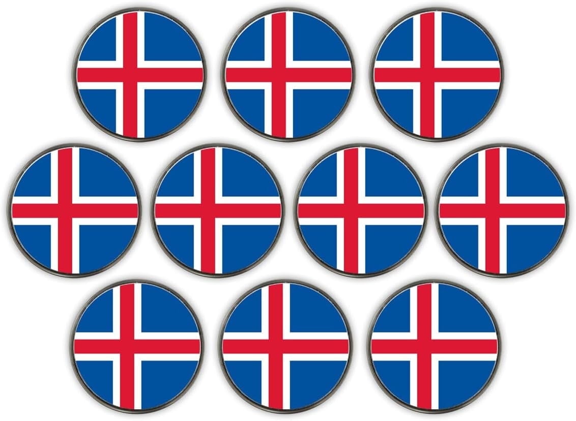 DA VINCI 1 Inch Flag of Countries Metal Golf Ball Markers - Pack of 10 ...