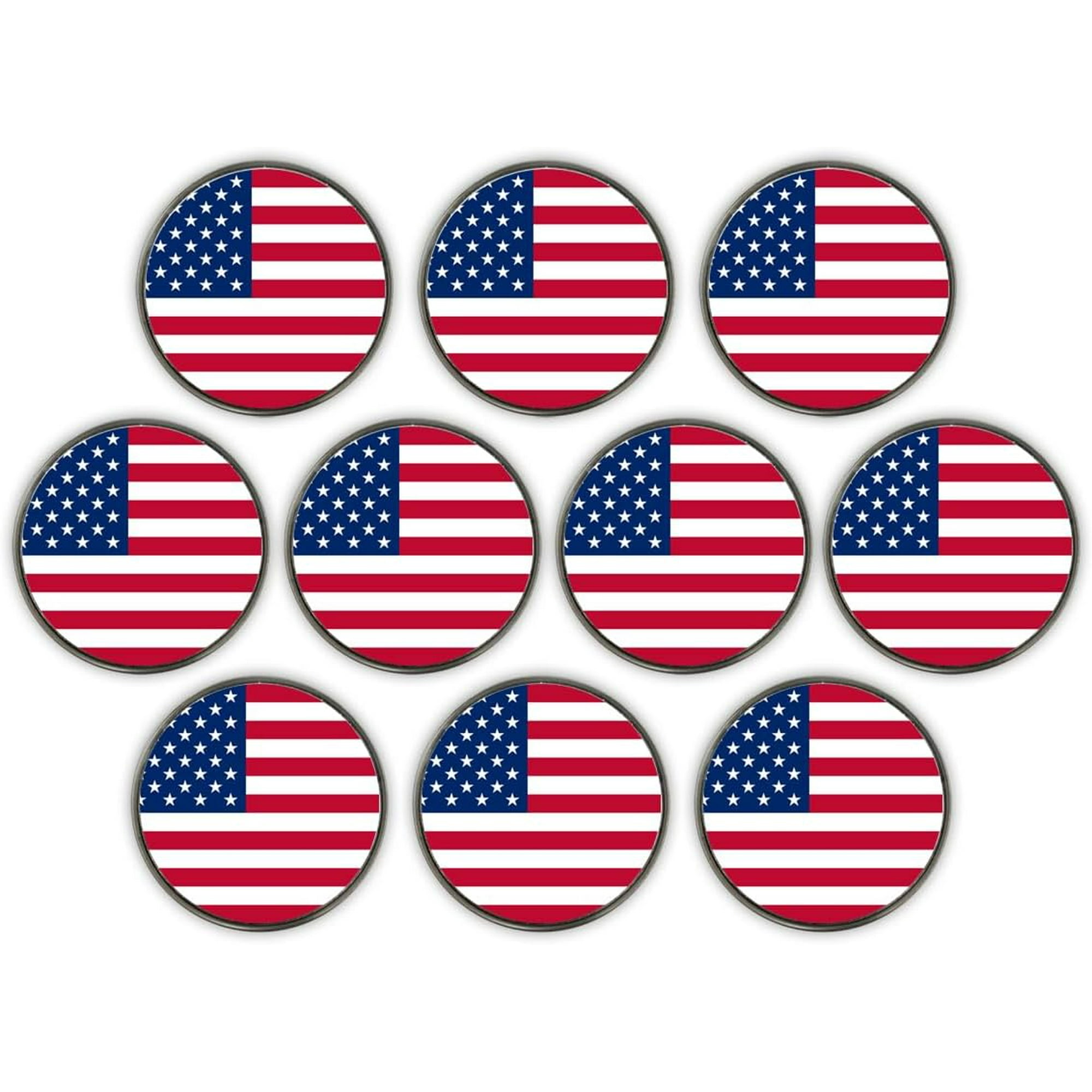 DA VINCI 1 Inch Flag of Countries Metal Golf Ball Markers - Pack of 10 ...