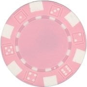 DA VINCI 50 Clay Composite Dice Striped 11.5 Gram Poker Chips, Pink ...