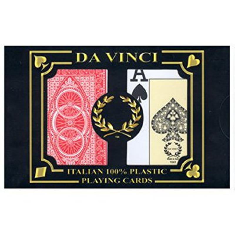 Da Vinci Ruote, Italian 100% Plastic Playing Cards, 2-Deck Poker Size ...