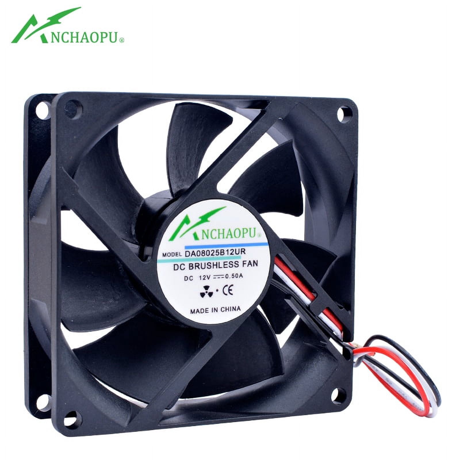 DA08025B12UR 8cm 80mm fan 80x80x25mm DC12V 0.50A 3 wires 3pin alarm ...
