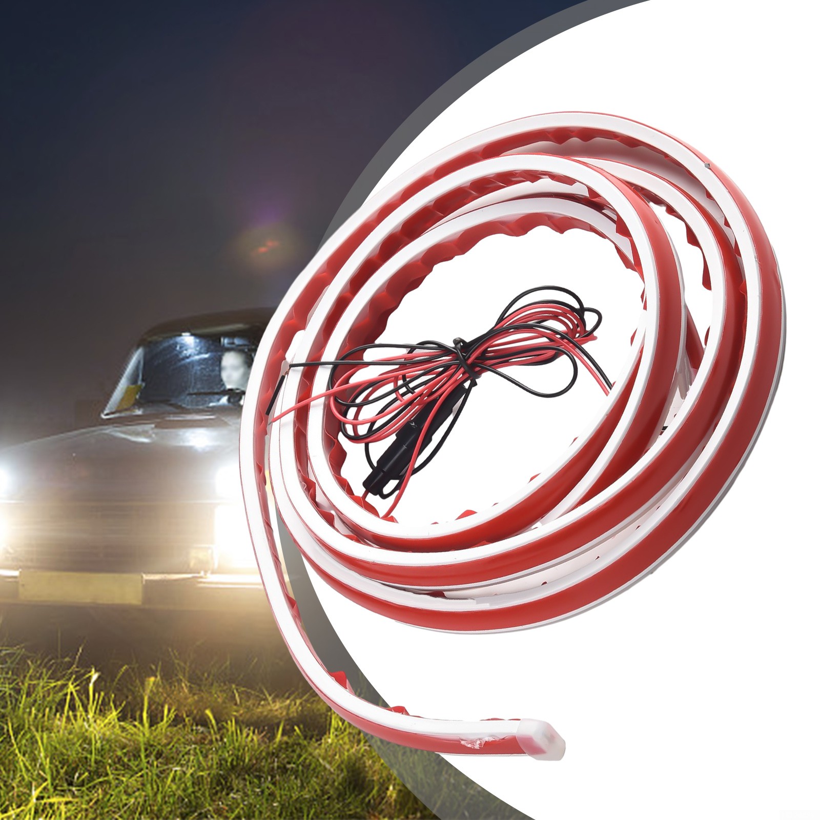 DABAILUN Start Scan 240cm LED DRL Car Hood Light Strip Daytime Running ...