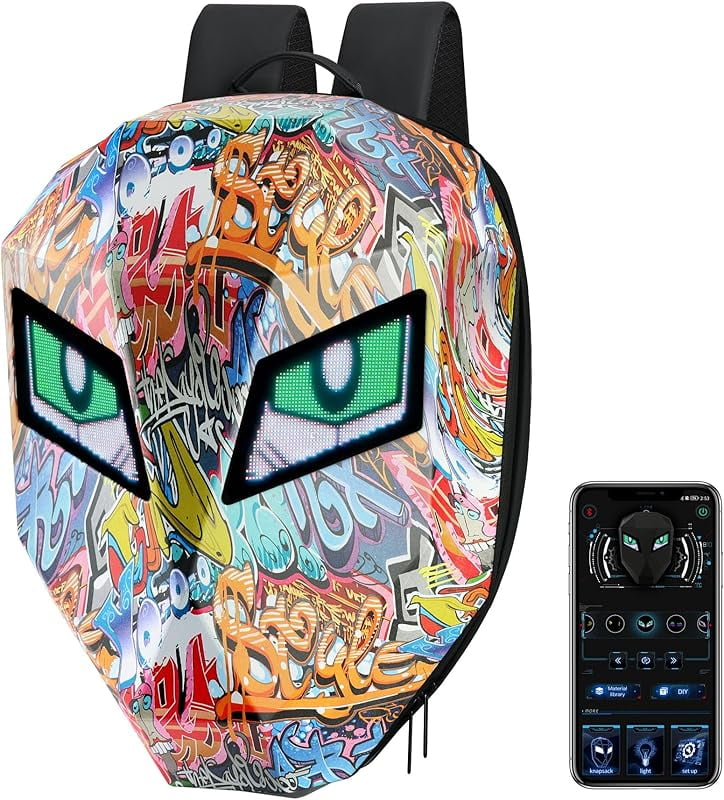 DABASHAN Motorcycle Backpacks for Men, LED Motorcycle Backpack With ...