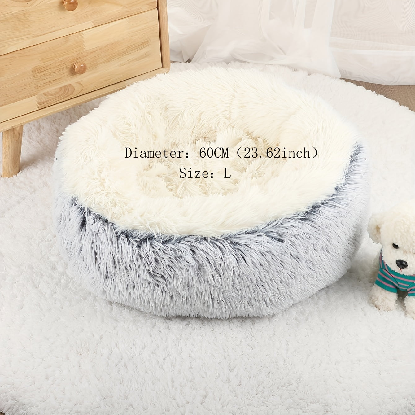 DABEI Soft Long Plush Cat kennel dog kennel winter warm pet bed Cat Bed ...