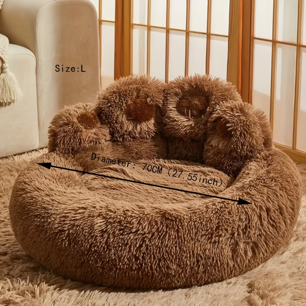 DABEI Soft Long Plush Cat kennel dog kennel winter warm pet bed Cat Bed ...