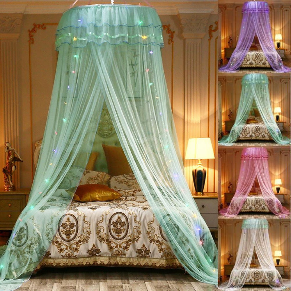 DABOOM Round Double-Layer lace Curtain, Mosquito Net Dome, Dome Bed top ...