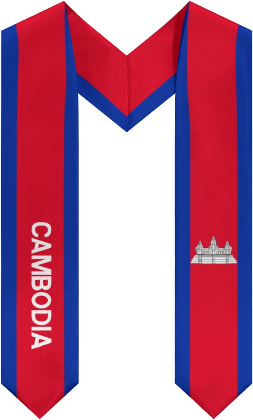 DABOYOZHZH Cambodia Graduation Stole Shawl Sash Honor For Study Aboard ...