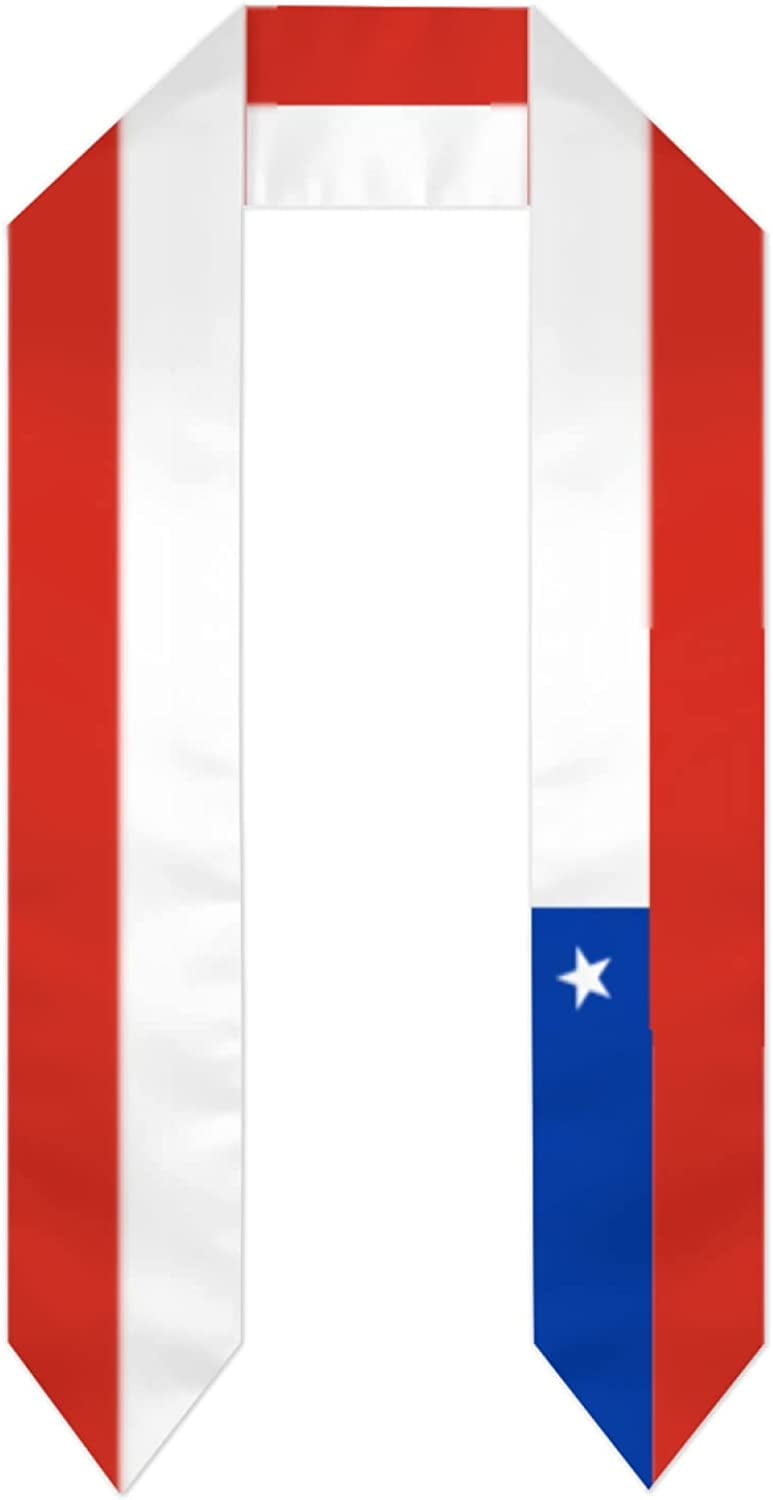 DABOYOZHZH Chile Flag Graduation Shawl Sash Stole Wraps Scraf For ...