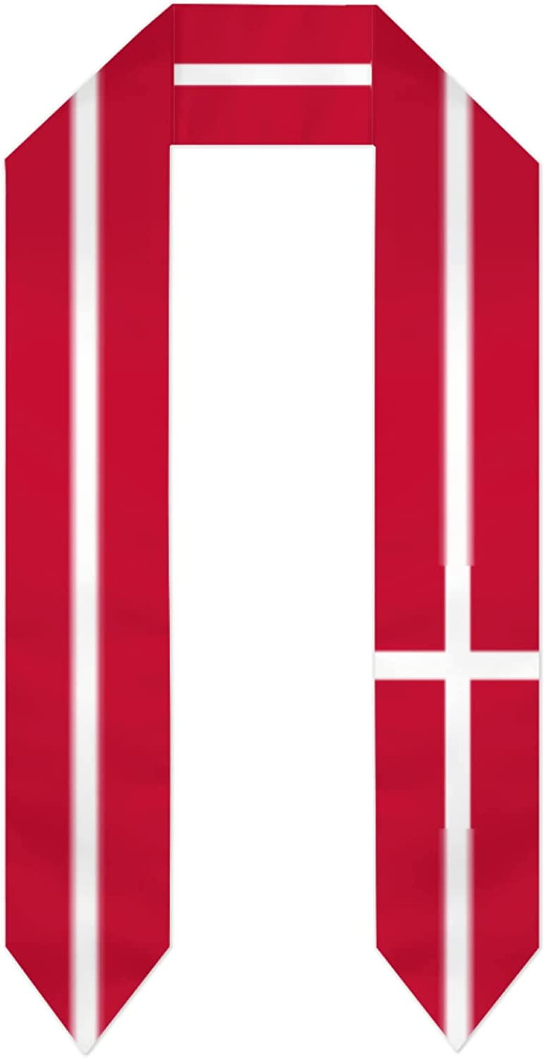 DABOYOZHZH Denmark Flag Graduation Shawl Sash Stole Wraps Scraf For ...