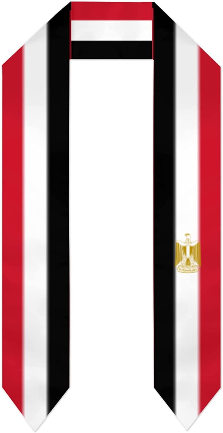 DABOYOZHZH Egypt Flag Graduation Shawl, Satin Scraf for International ...