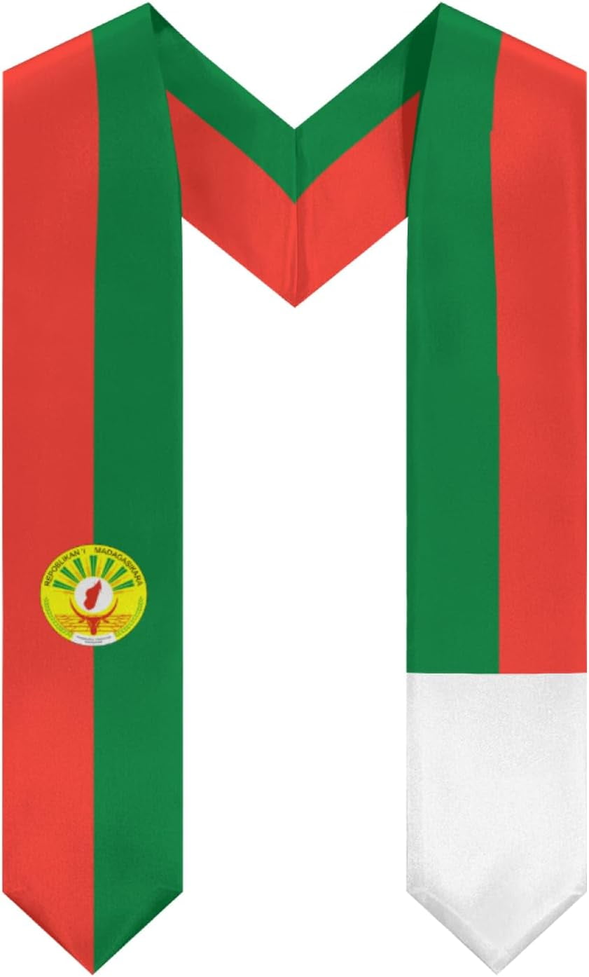 DABOYOZHZH Emblem of Madagascar Graduation Stole Shawl Sash Honor For ...
