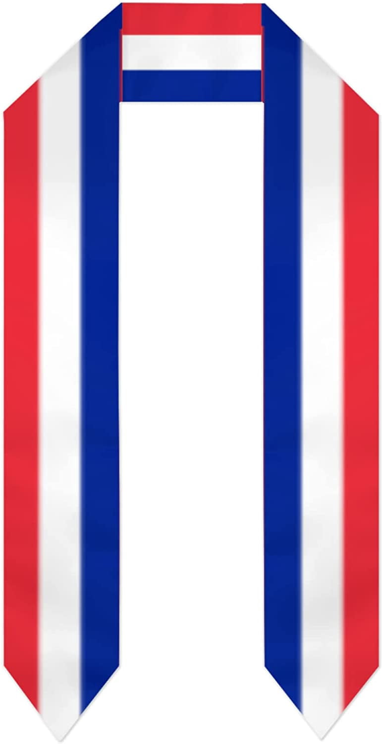 DABOYOZHZH France Flag Graduation Stole, Satin Polyester, International ...
