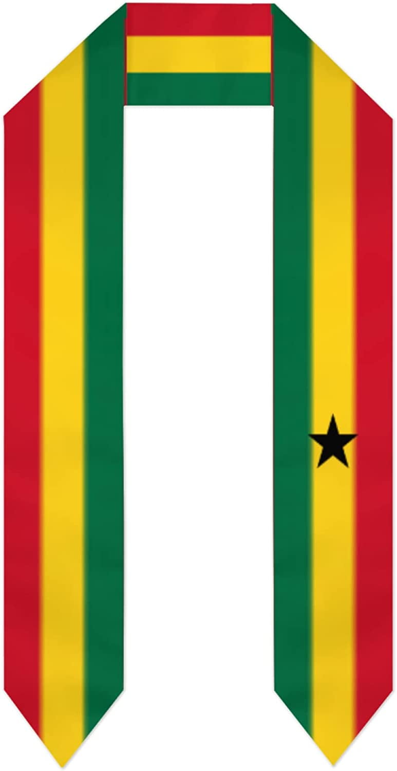 DABOYOZHZH Ghana Flag Graduation Shawl Sash Stole Wraps Scraf For ...