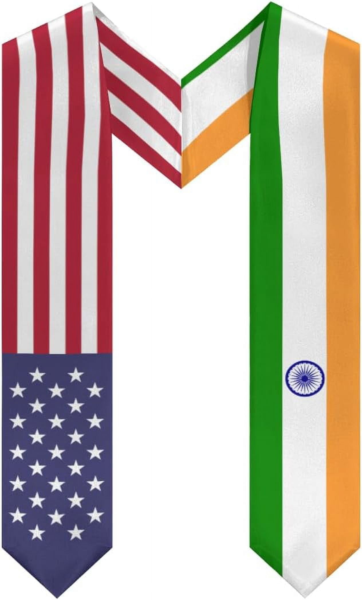 DABOYOZHZH India Mix United States Flag Graduation Stole Sash For Study ...