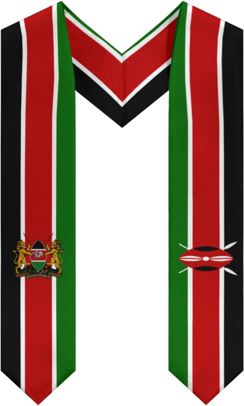 DABOYOZHZH Kenya Flag Graduation Stole Shawl Sash Honor For Study ...
